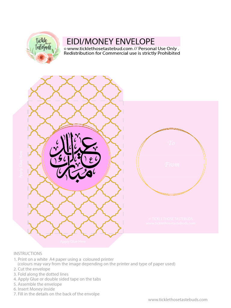 Money-Envelope-Eidi-Packet-Tickle-Those-Tastebuds | PDF