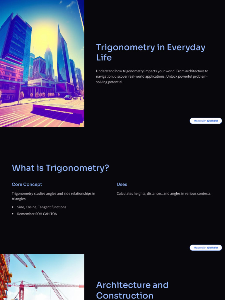 Trigonometry in Everyday Life | PDF | Trigonometry | Trigonometric ...