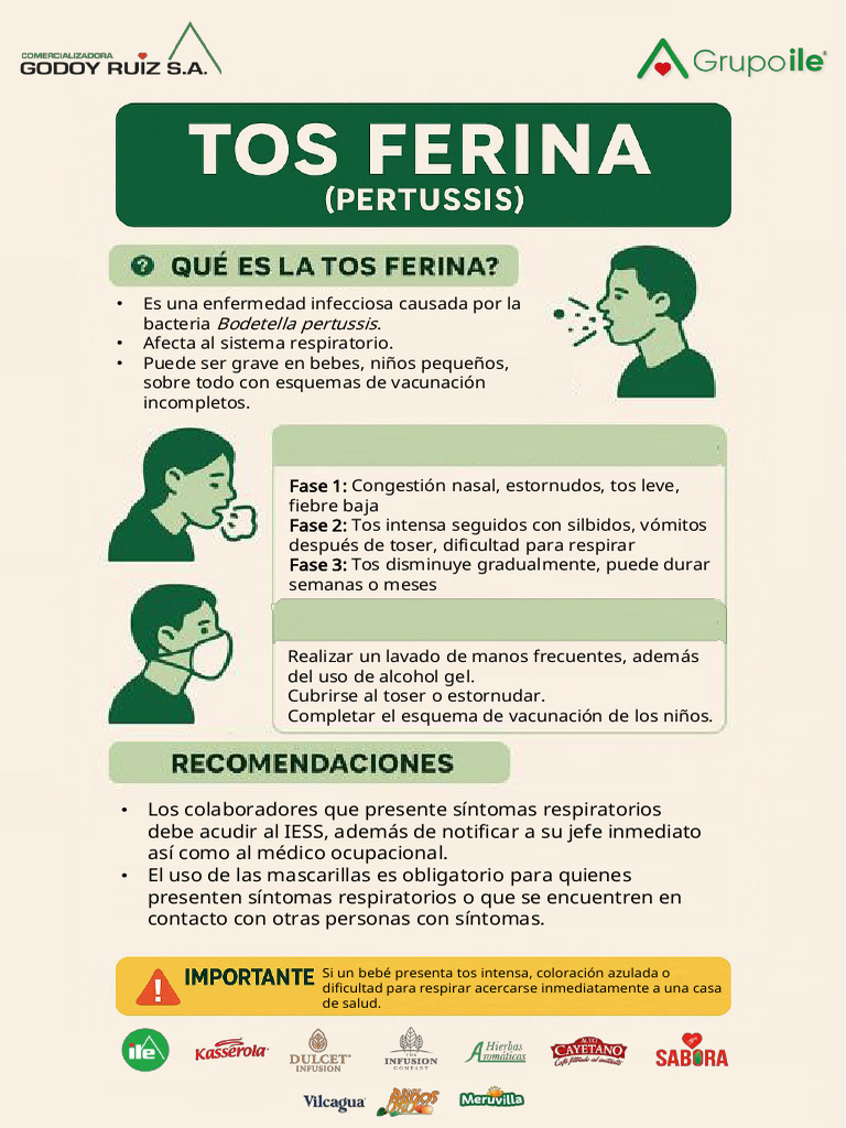 Infografía sobre la tos ferina | PDF
