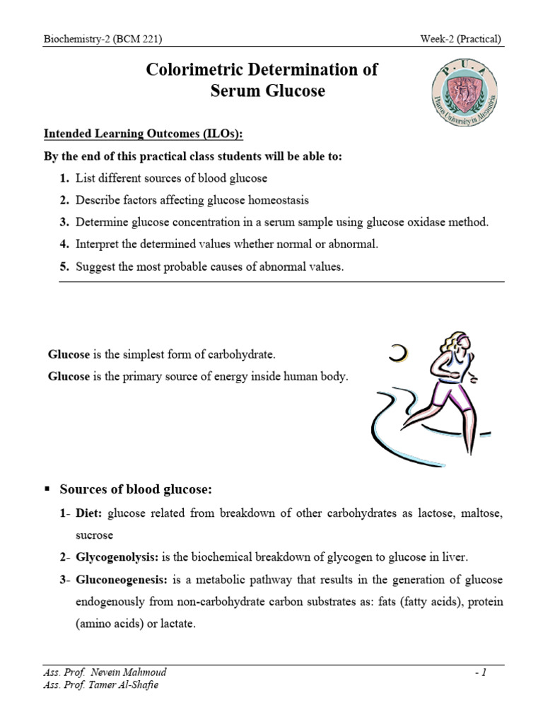 Colorimetric Serum Glucose Analysis | PDF | Glucose | Insulin