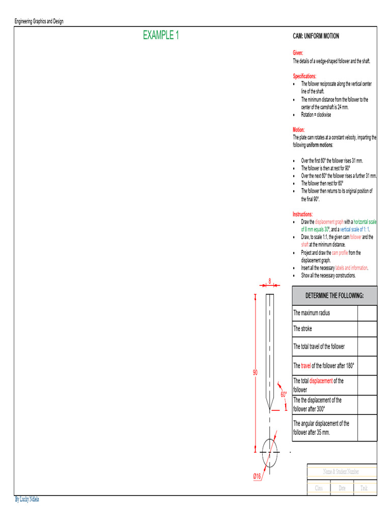 Loci of CAM - Example 1 | PDF | Physics | Mechanical Engineering