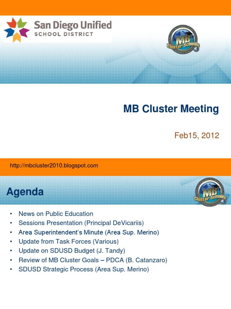 Cluster Meeting | PDF | Schools | Business