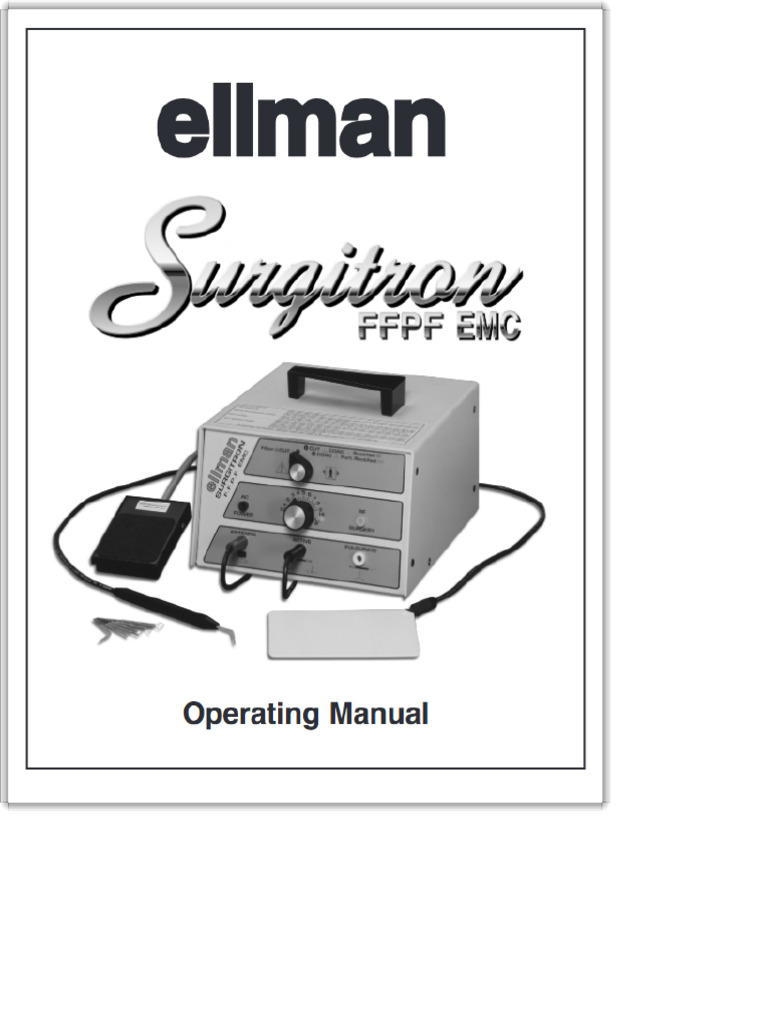 Ellman Surgitron FFPF EMC Operating Manual - Manualzz | PDF