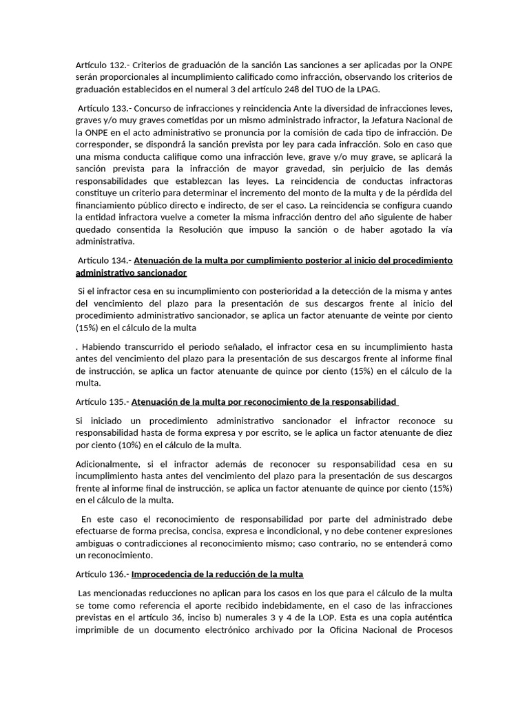 Artículo 132 | PDF | Multa (pena) | Justicia
