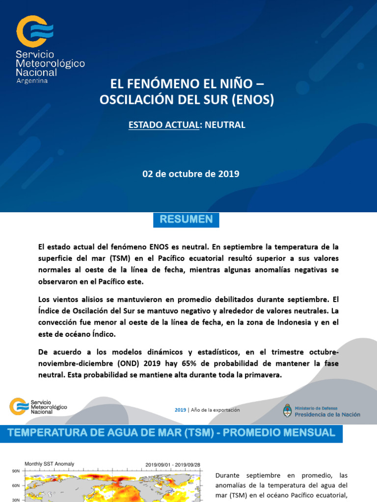 El Fenomeno El Nino Oscilacion Del Sur E | PDF | Ciencias de la Tierra ...