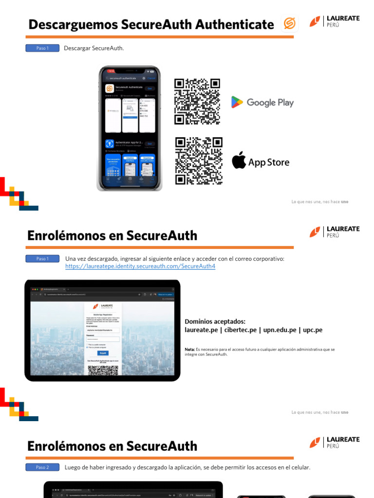 Guía para Enrolarse en SecureAuth | PDF