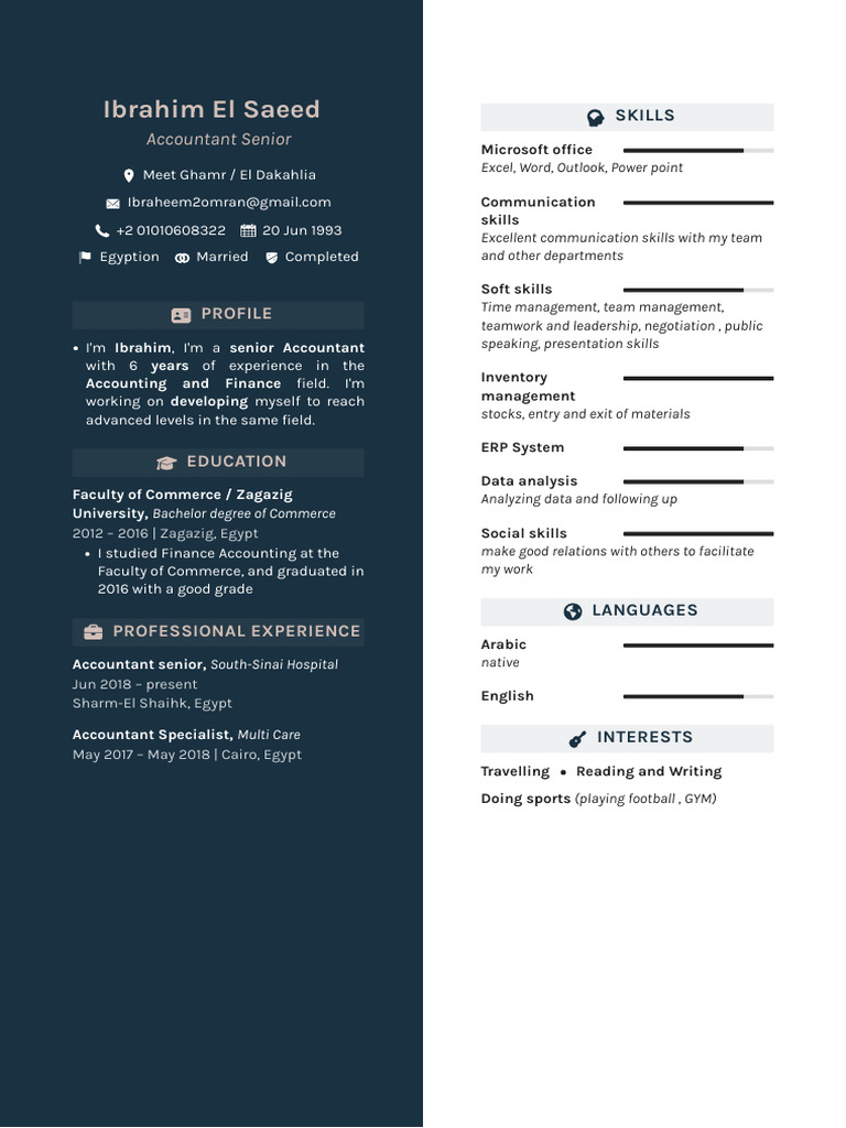 Ibrahim El Saeed Resume | PDF