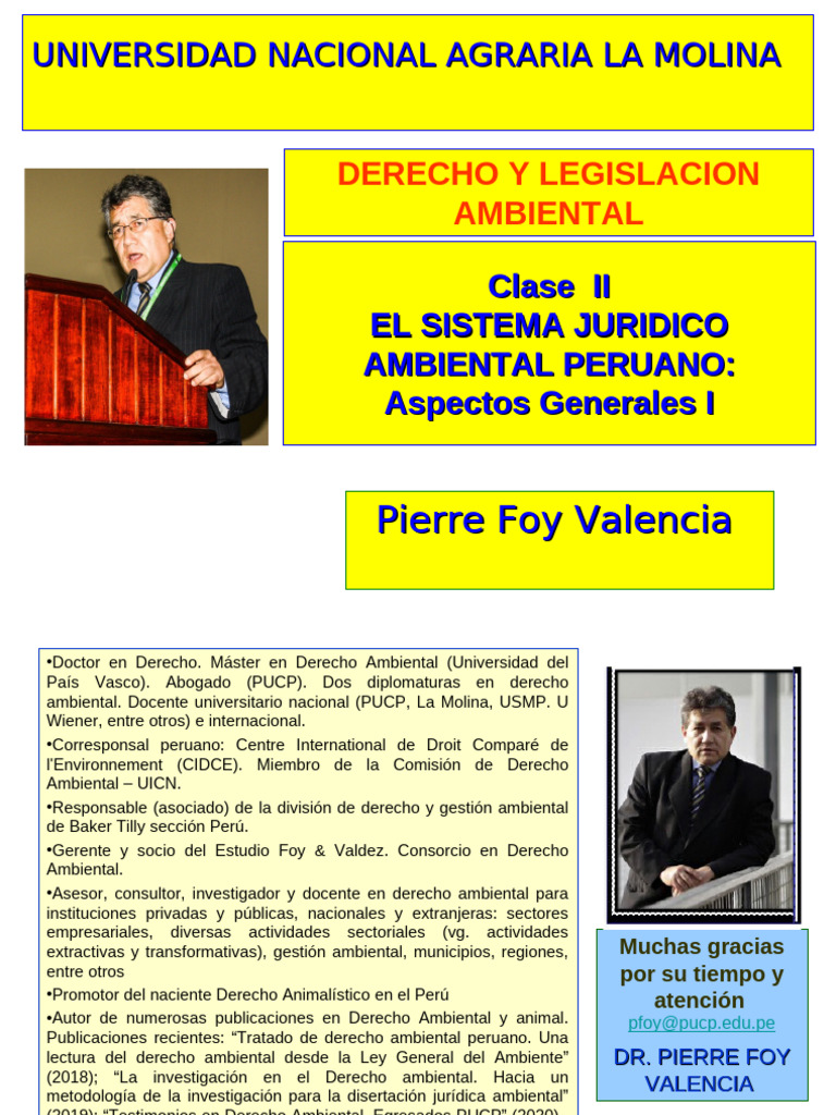 UNALM Dery Leg Amb Pierre Foy | PDF | Entorno natural | Ciencias de la ...