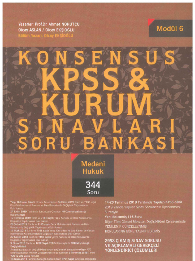 Konsensus Medeni Hukuk 2020 | PDF