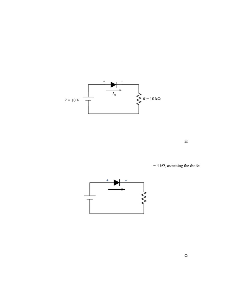Problem Sheet, Diode Circuits | PDF | Physical Quantities | Electrical Equipment