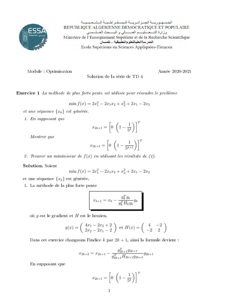 TD4 Opt Sol | PDF | Informatique théorique | Programmation informatique