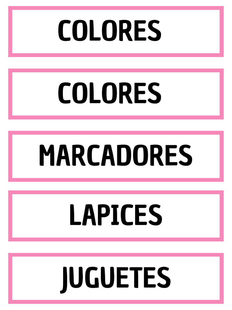 Plain Pink Notebook Labels Template PDF | PDF