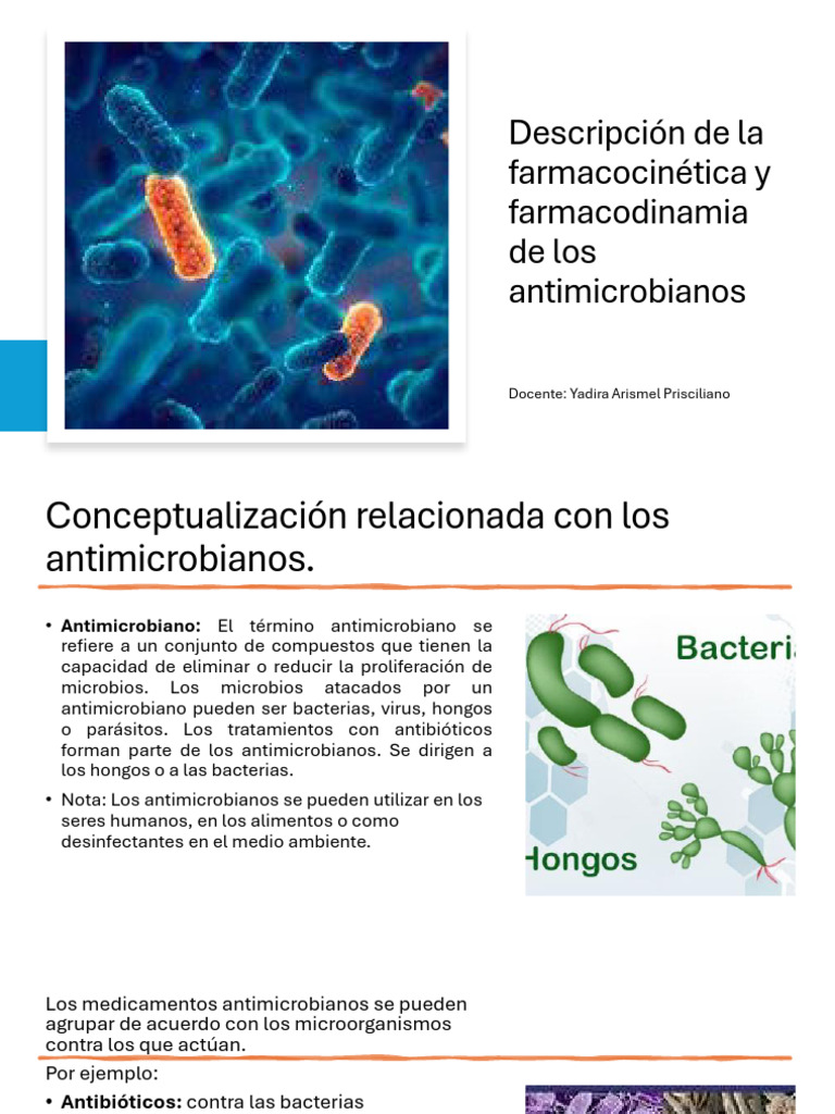 Descripción de La Farmacocinética y Farmacodinamia de Los | PDF | Antimicrobiano | Infección