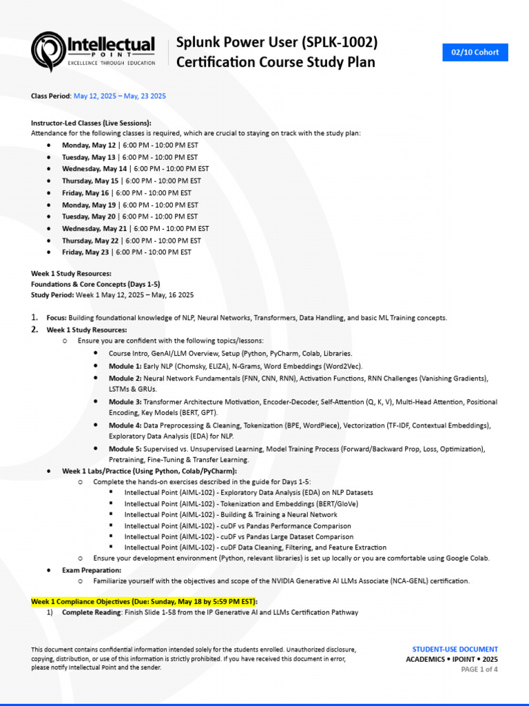 Nvidia Ai + LLM Study Plan | PDF | Information Science | Applied Mathematics