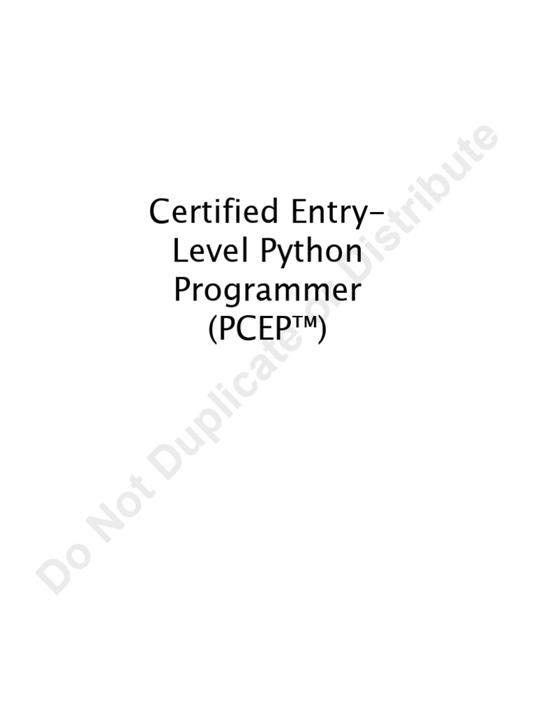PCEP Student Book | PDF | Source Code | Integrated Development Environment