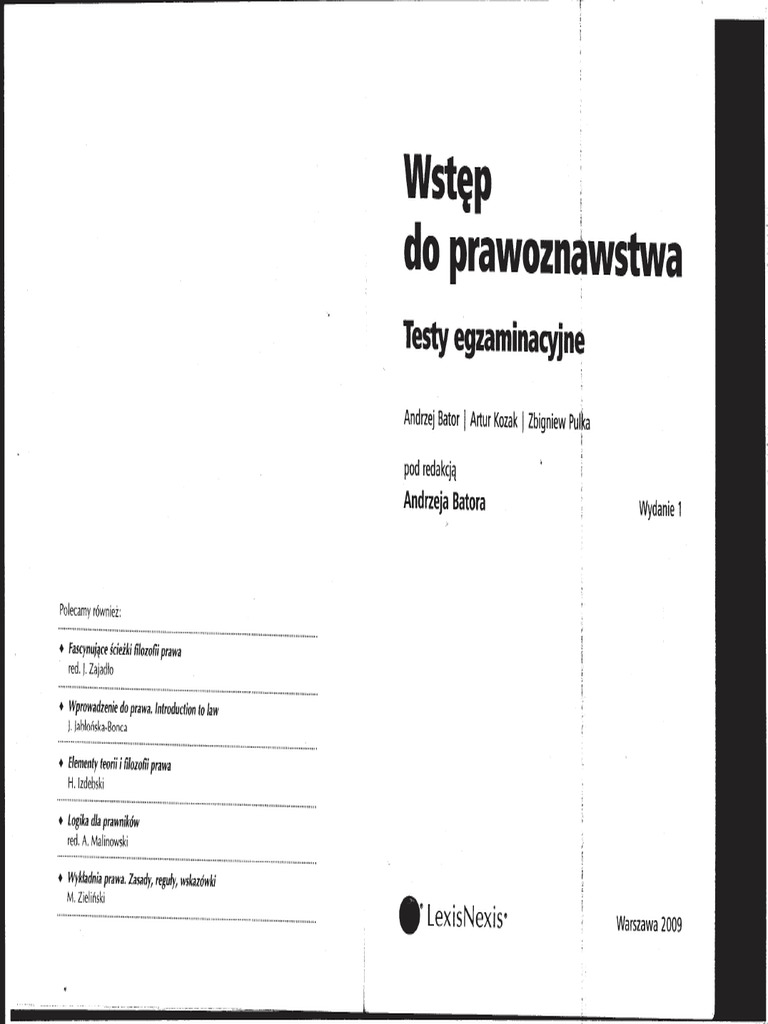 Bator Wstep Do Prwoznawstwa. 2009 | PDF