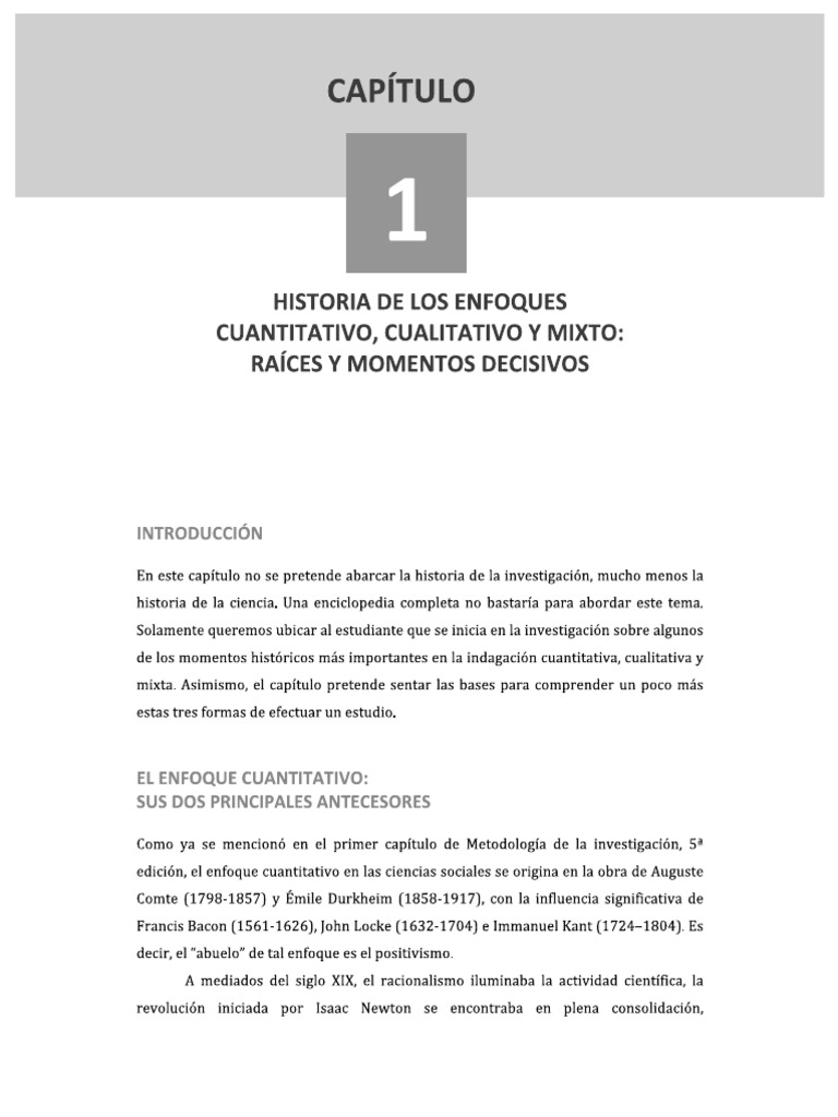 HISTORIA DE LOS ENFOQUES Cuanti Cuali y Mixto | PDF