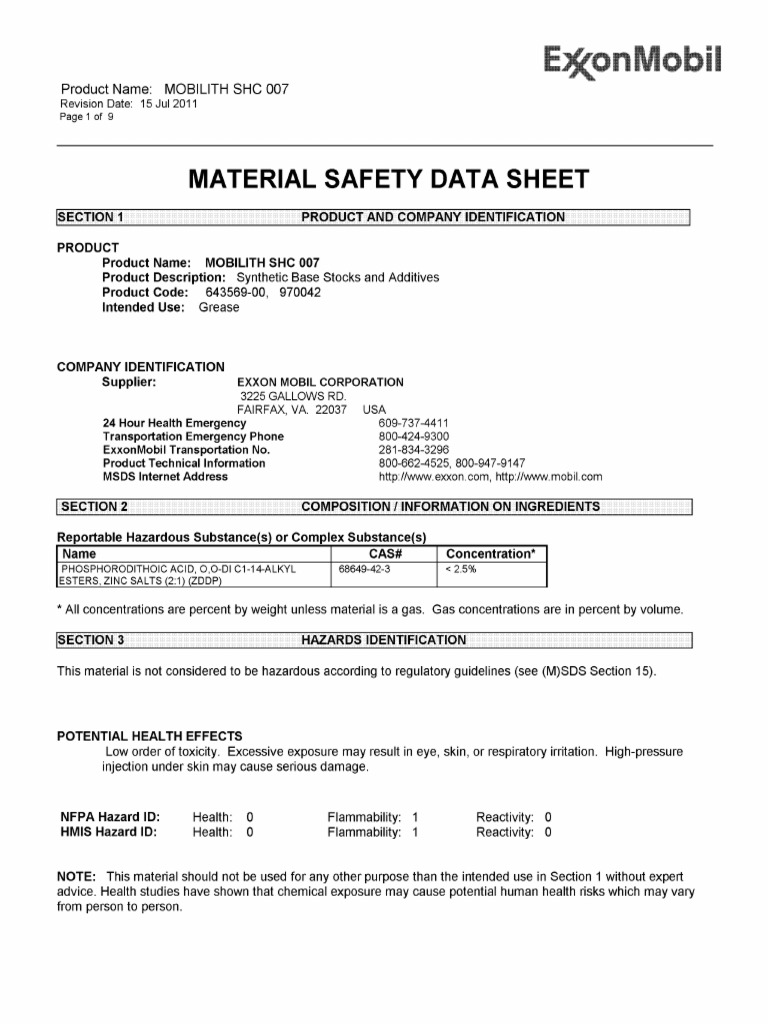 SDS---Lubricant-Safety-Data-Sheet-for-t | PDF