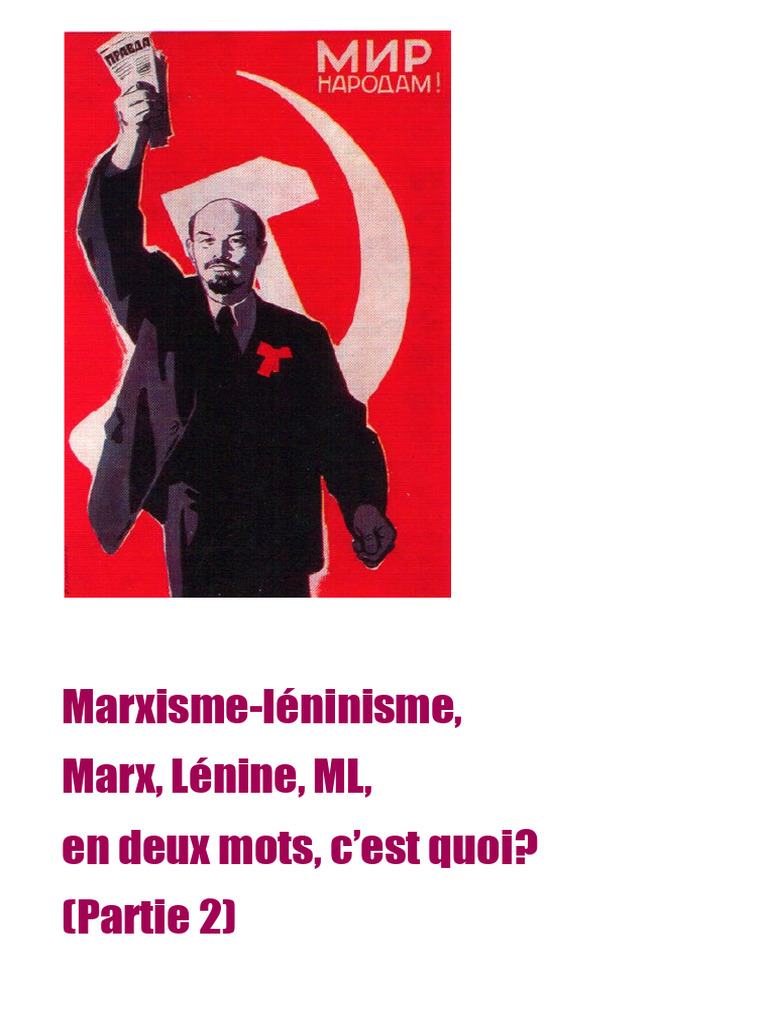 Comprendre le marxisme-léninisme | PDF | Capitalisme | Impérialisme
