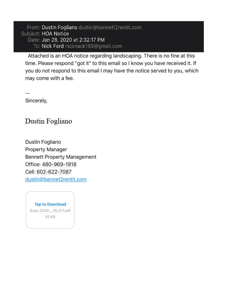 HOA Notice | PDF