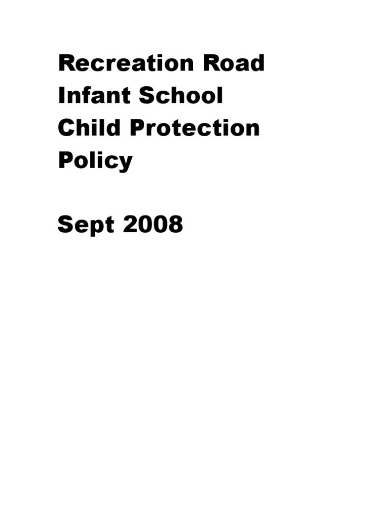 Child Protection Policy Appendices | PDF | Bullying | Self Harm