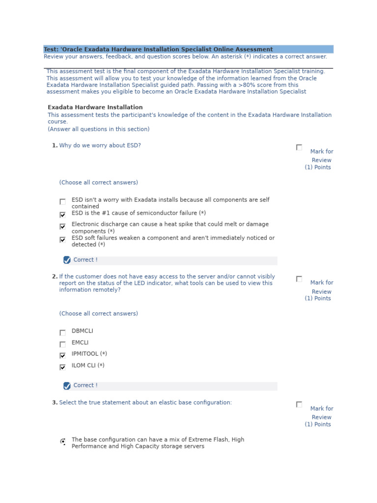 Exadata Hardware Installation Assessment | PDF | Oracle Corporation ...