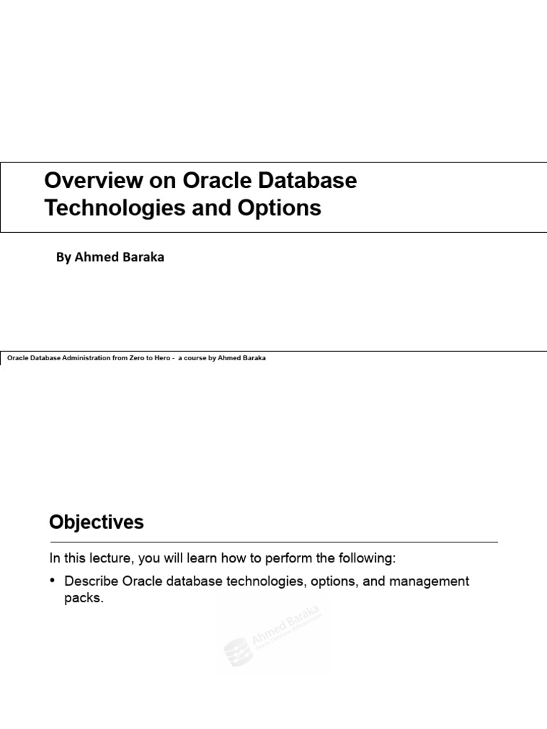 Overview On Oracle Database Technologies Pdf Databases Information Retrieval