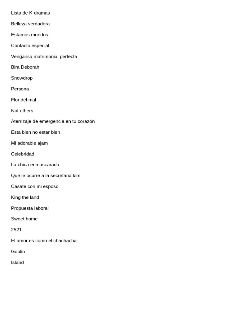 Lista de K-Dramas - 20250521 - 175049 - 0000 | PDF