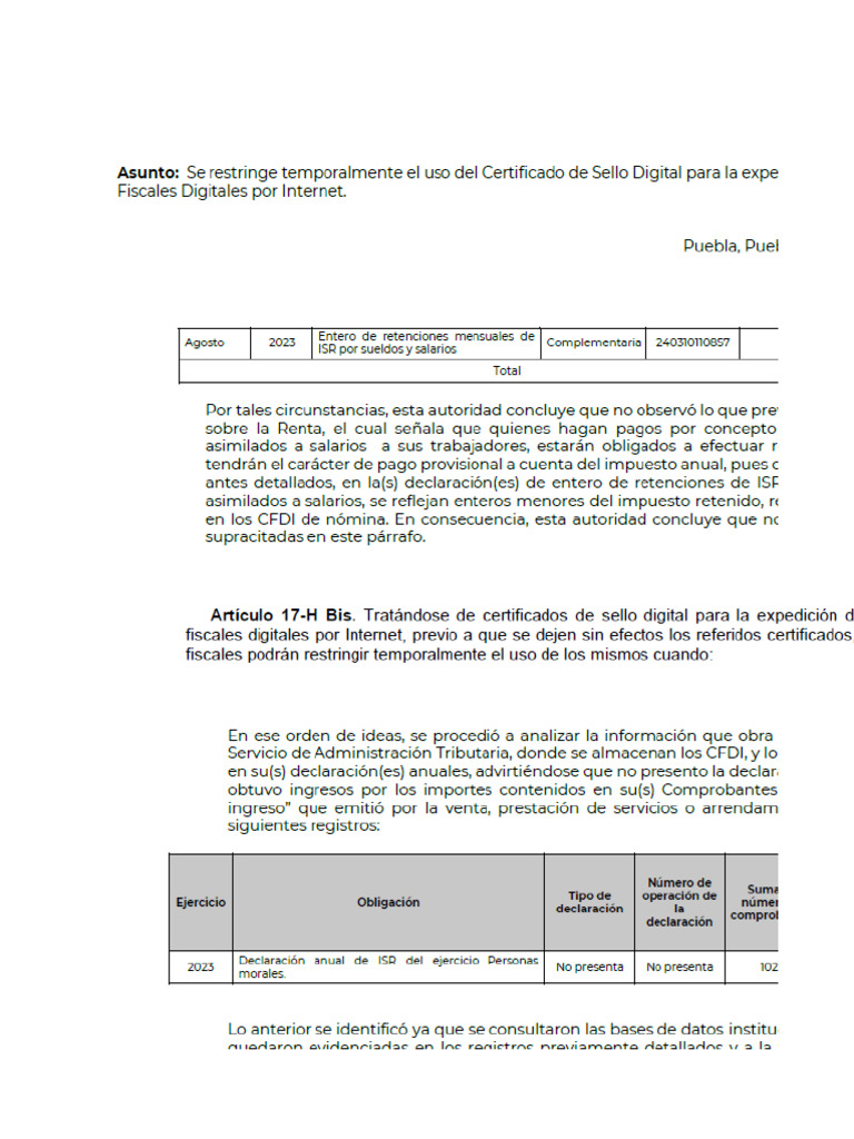 Aclaracion CSD | PDF