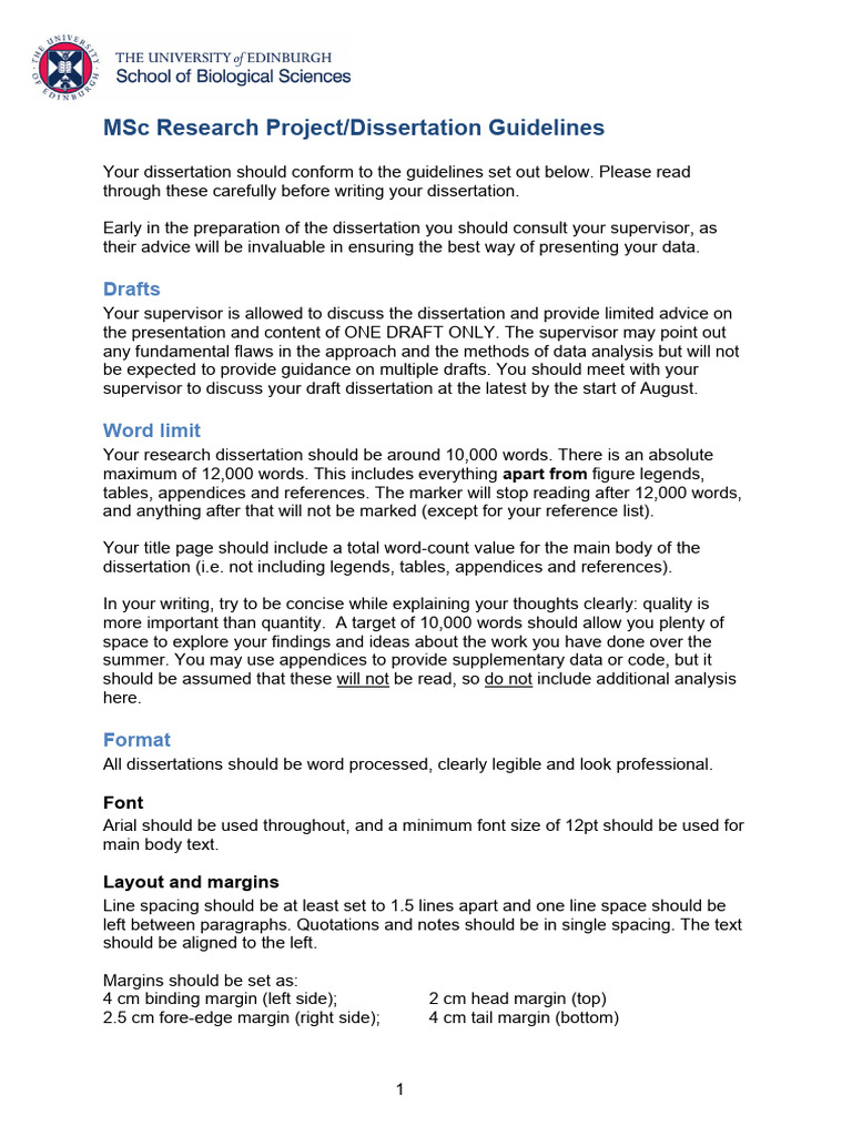 Project-Dissertation Guidelines - For Students Ay2020-21 | PDF | Thesis | Postgraduate Education