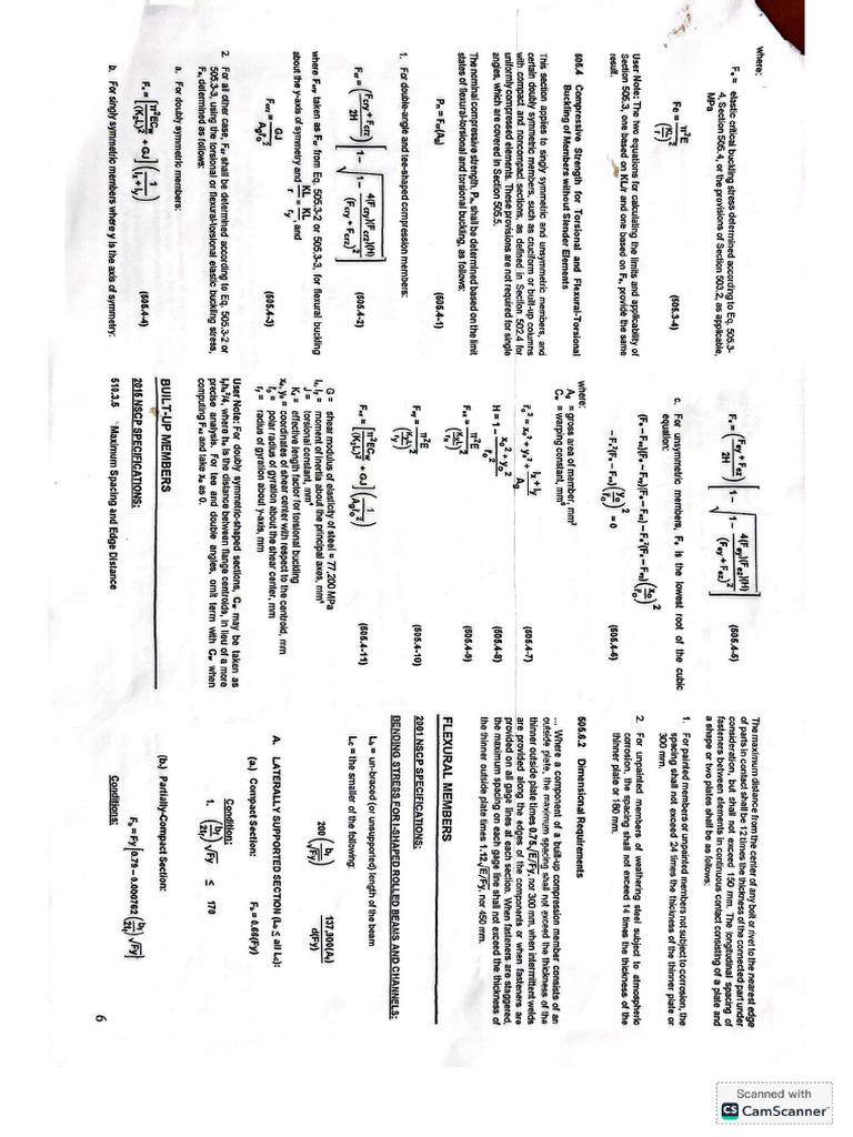 Steel Design Formula | PDF