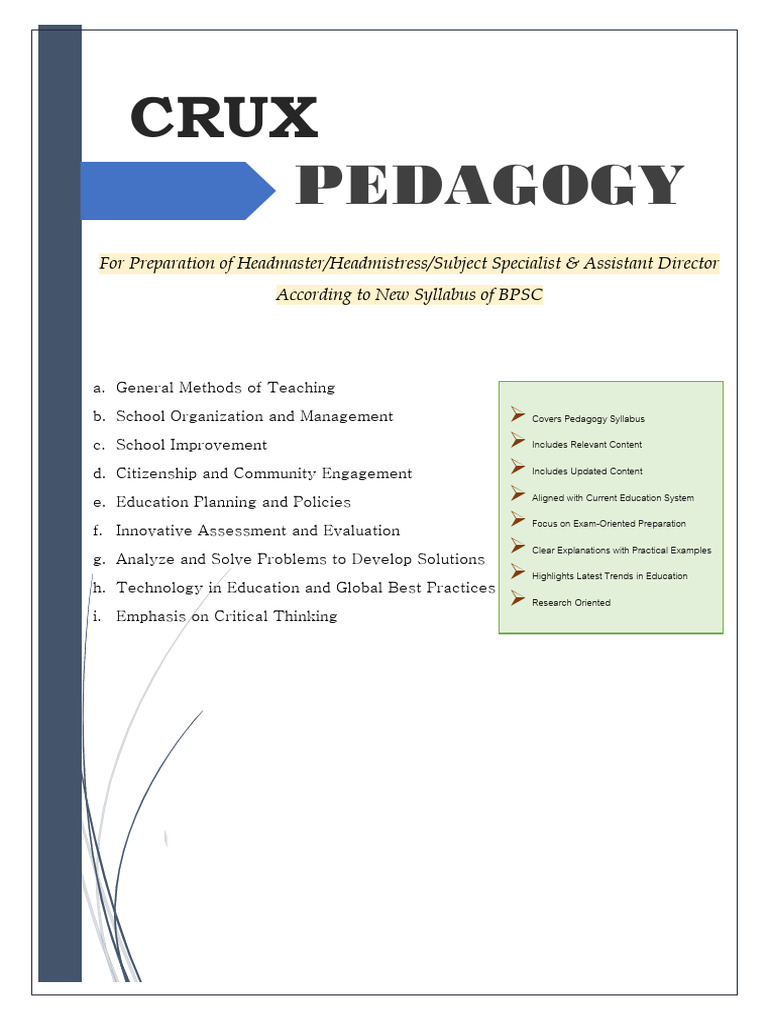 Crux Pedagogy | PDF | Constructivism (Philosophy Of Education) | Learning