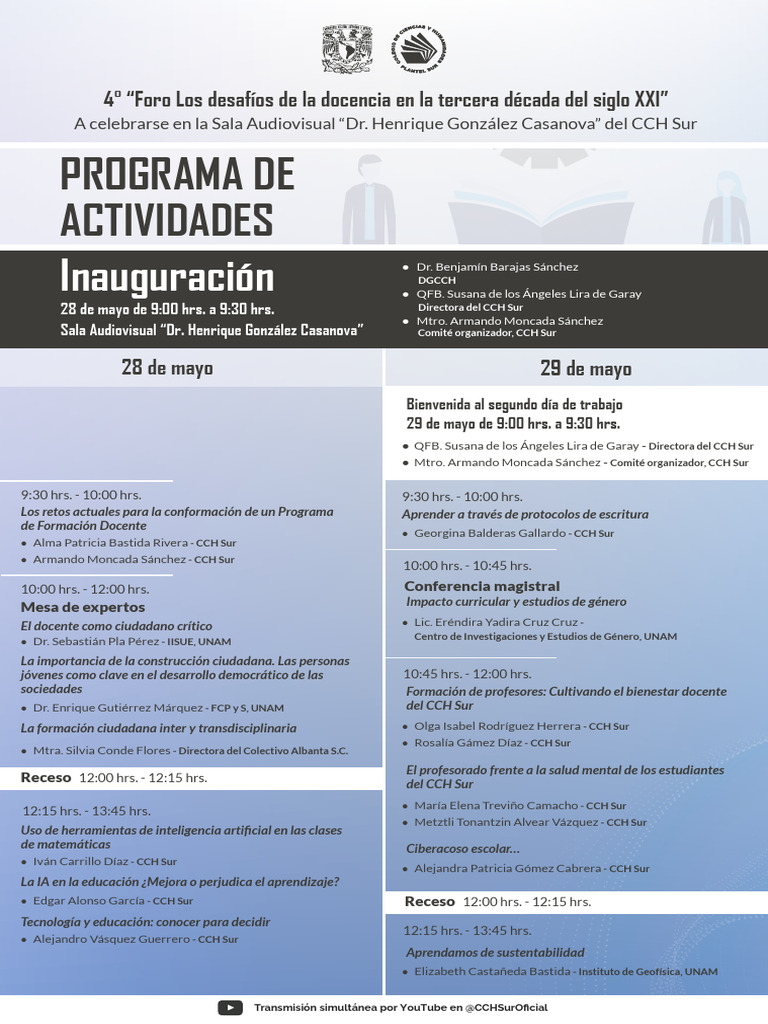 Programa Foro | PDF | Aprendizaje