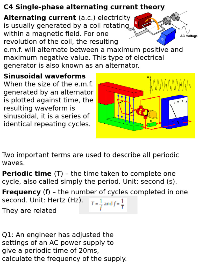BTEC engineering Unit 1 C5 single phase | PDF | Electrical Impedance ...
