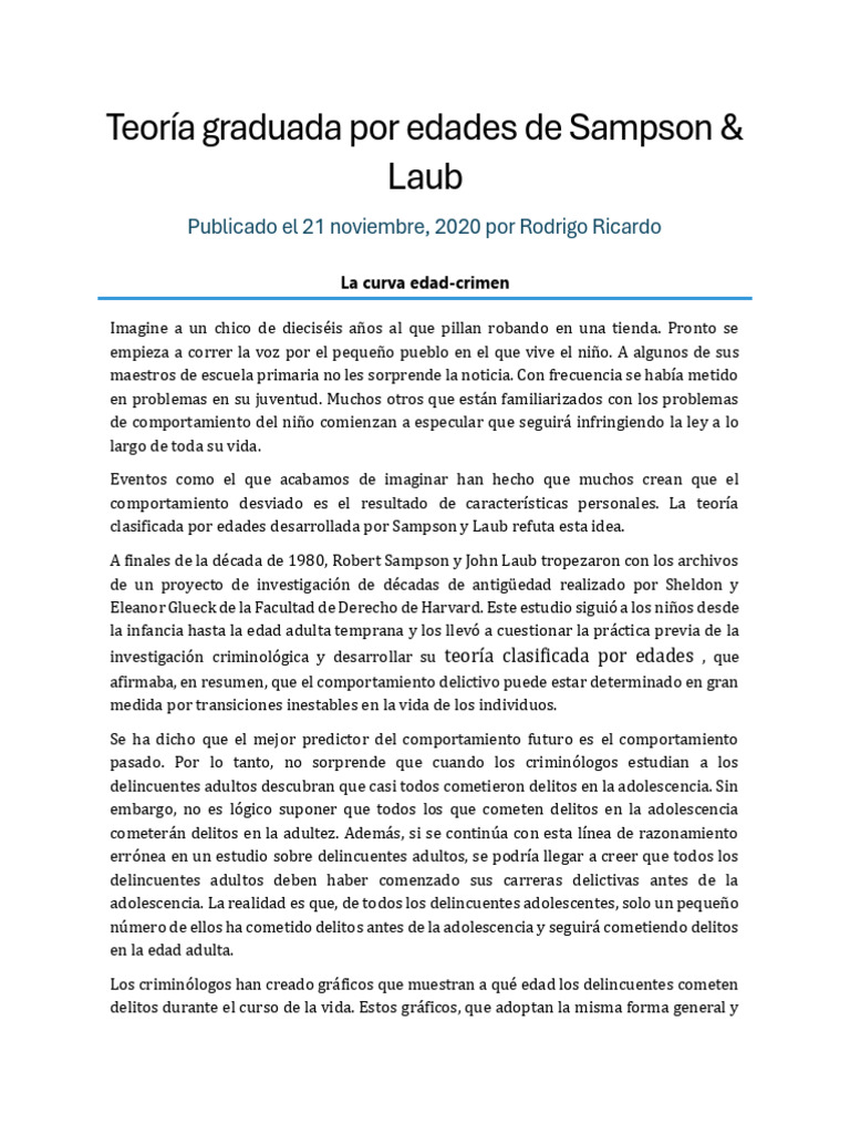 TEORIA SyL | PDF | Criminología | Crímenes