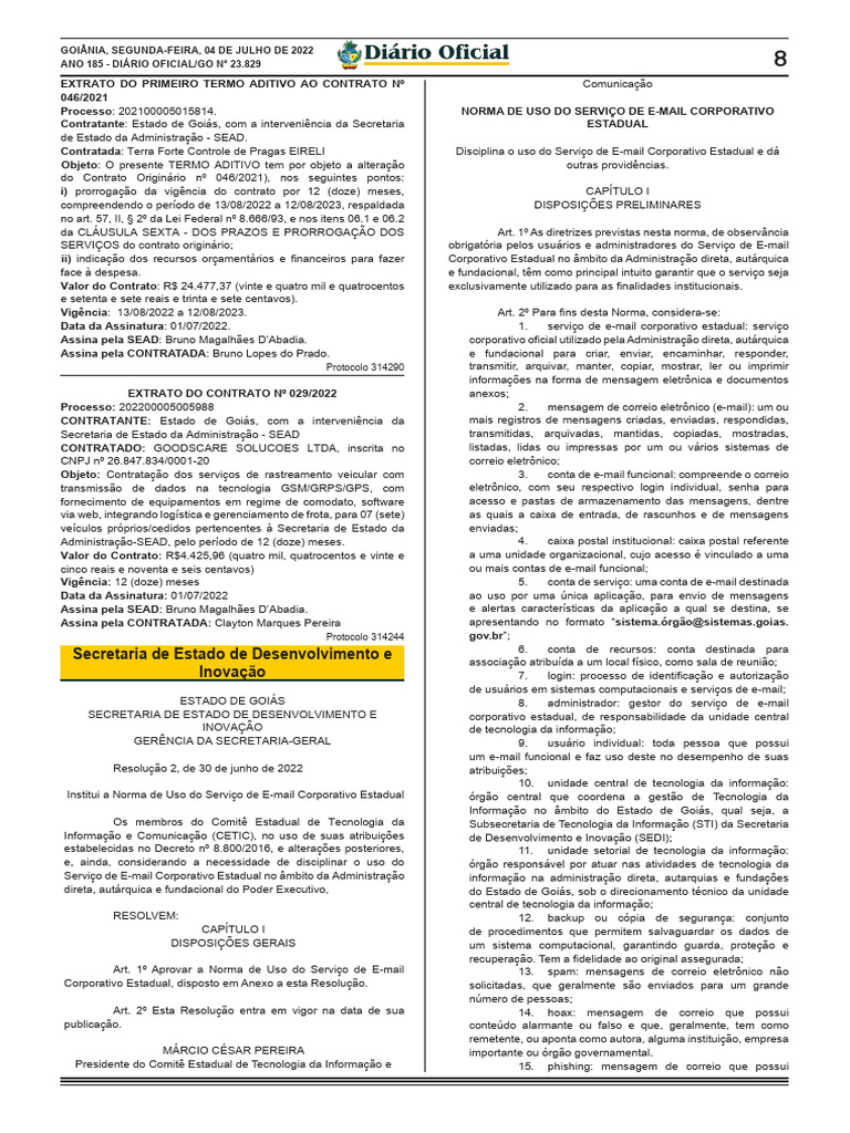 Norma Email Correio Eletronico Goias Sti | PDF | Spamming | Tecnologia ...