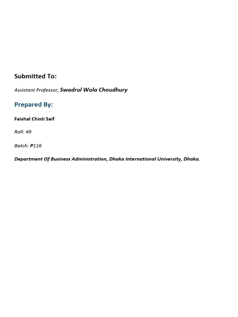 English Assignment (Report Writing Faishal) | PDF | Regulatory ...