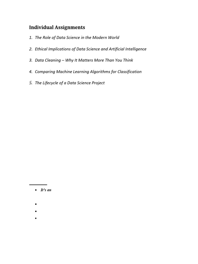 Data Science Assignments | PDF