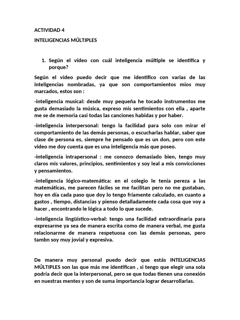 ACTIVIDAD4 | PDF | Sicología | Cognición