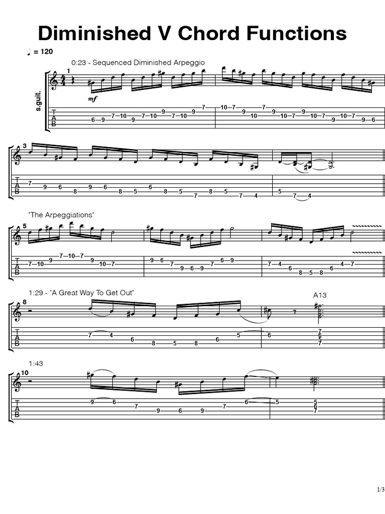 Diminished Chord Functions | PDF | Musical Compositions | Celtic Musical Instruments