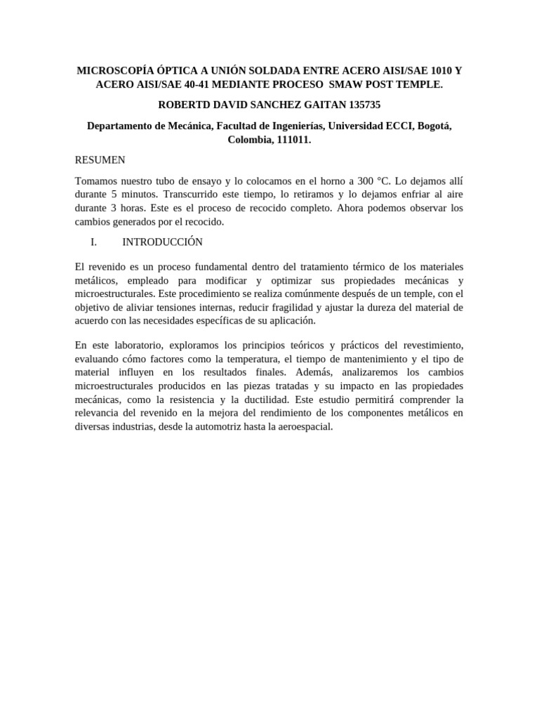 Microscopía Optica Pots Revenid | PDF | Acero | Microestructura