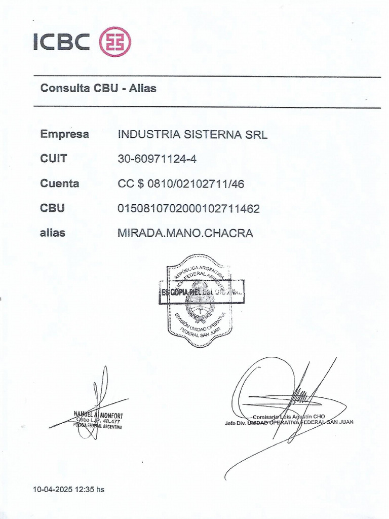 Cbu - Ind. Sisterna SRL | PDF