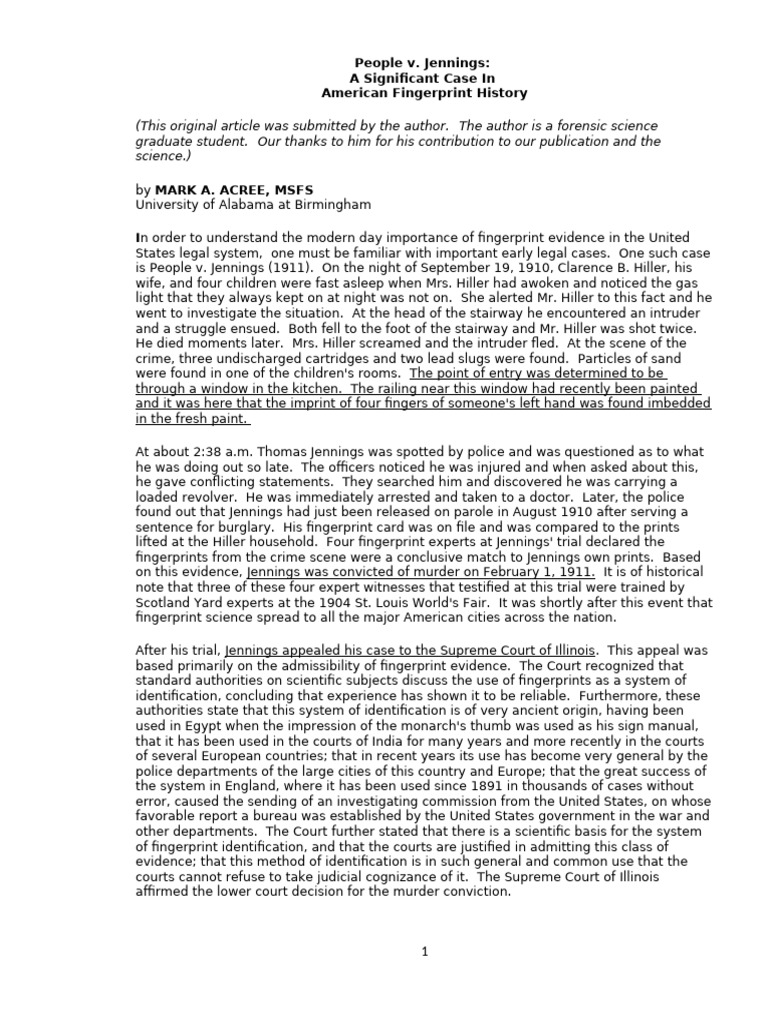 People Vs Medina & Jennings | PDF | Fingerprint | Criminal Law