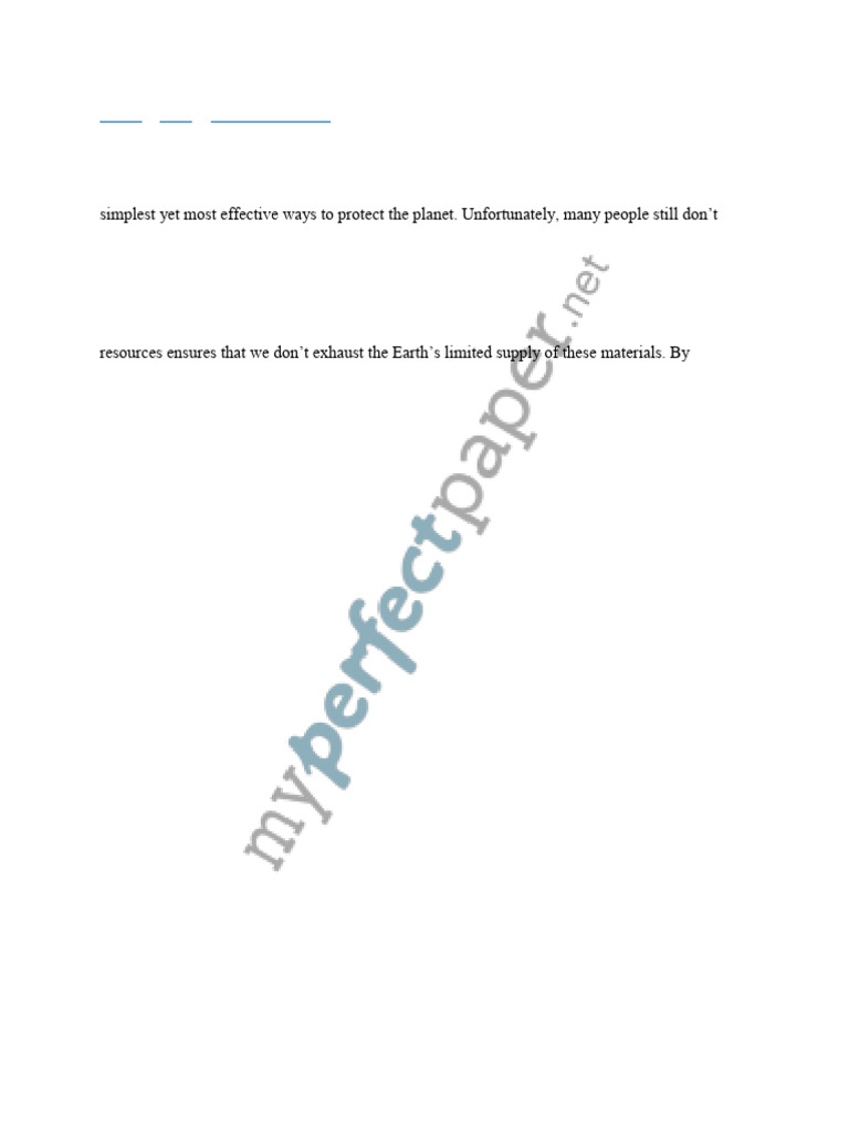 Persuasive Essay Example On Recycling PDF | PDF