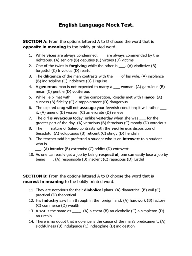 English Language Questions & Ans | PDF | Public Law