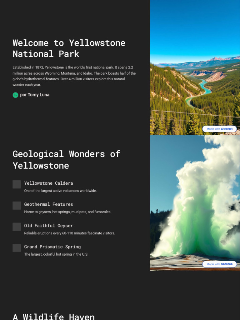 Welcome To Yellowstone National Park | PDF | Yellowstone National Park ...