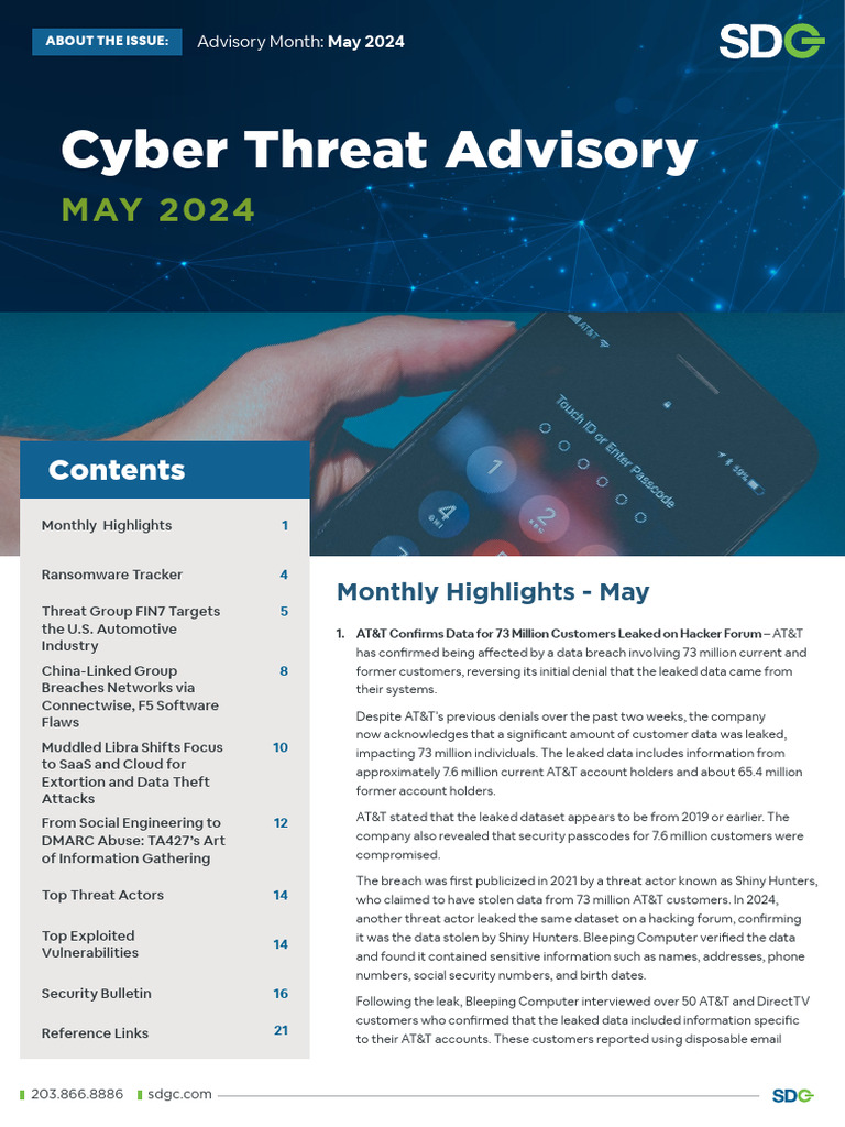 SDG May Newsletter 2024 | PDF | Security | Computer Security