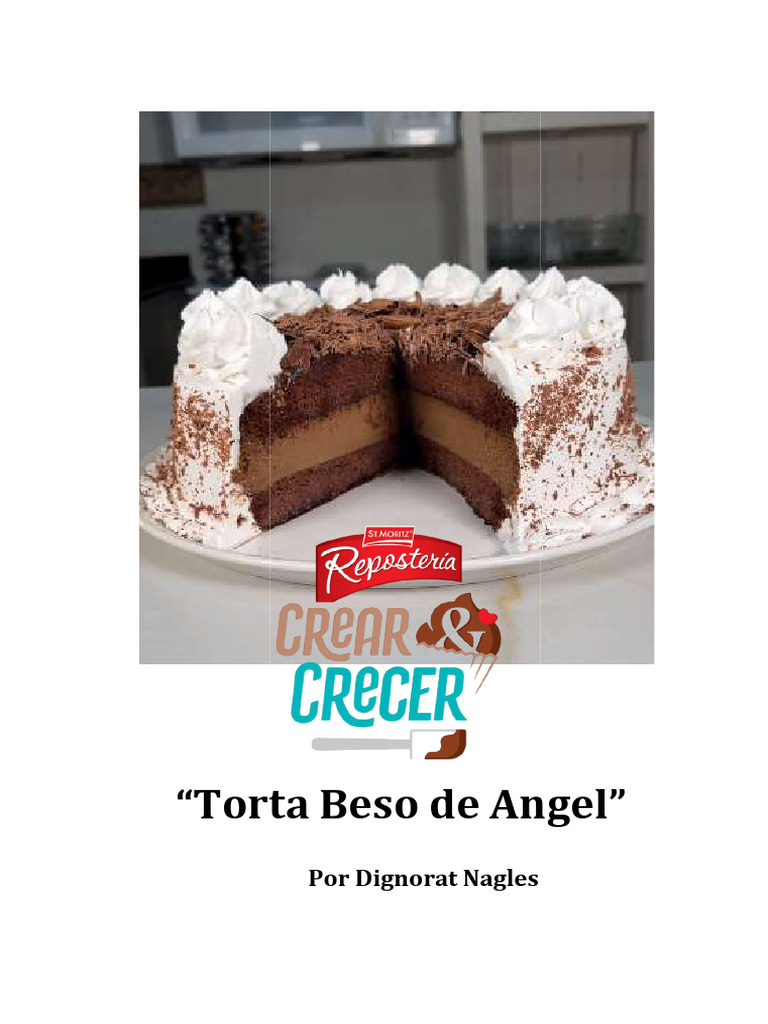 Receta Torta Beso de Ángel de Chocolate | PDF | Chocolate | Alimentos