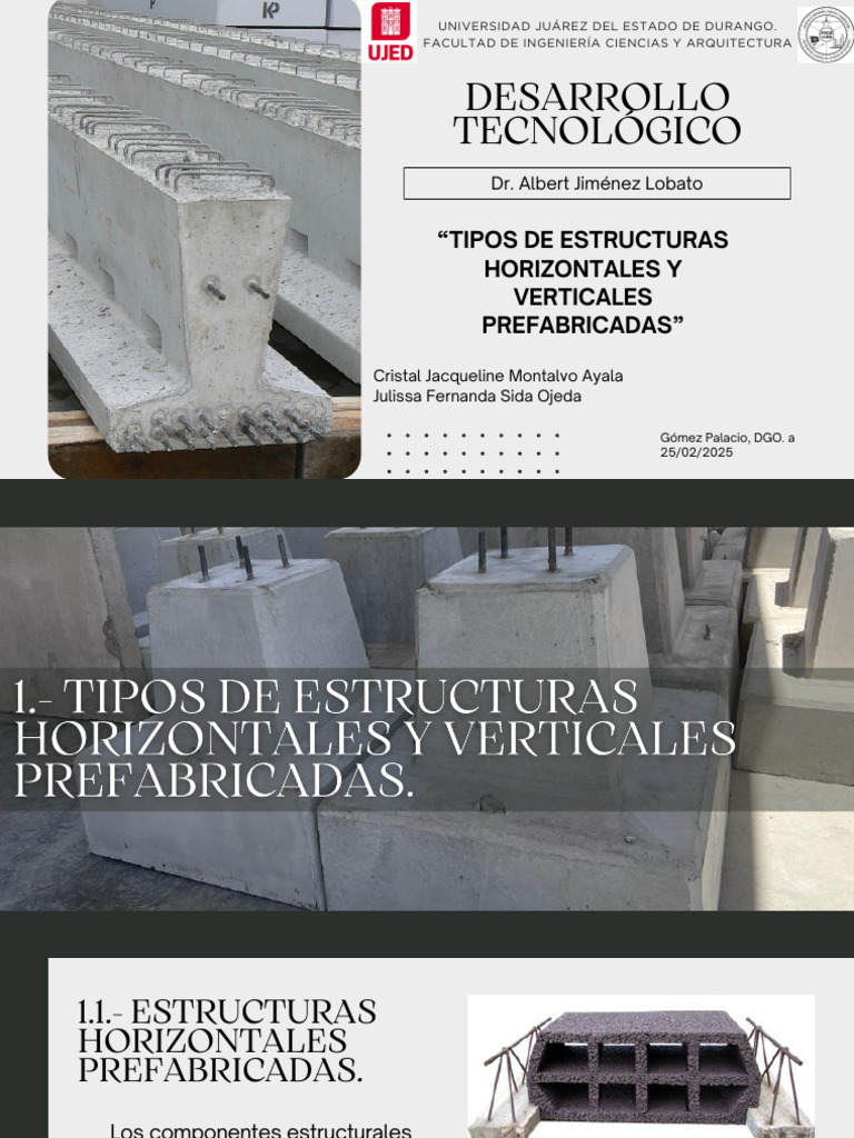 Tipos de Estructuras Prefabricados | PDF | pared | Hormigón