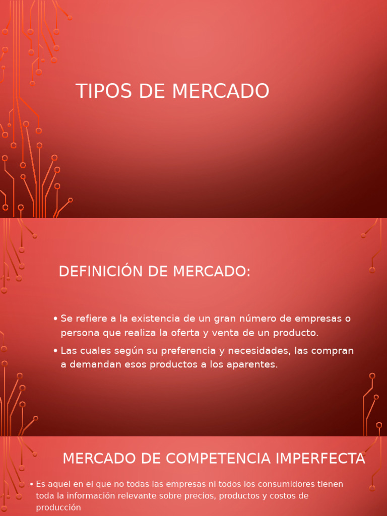 Tipos de Mercado | PDF | Mercado (economía) | Oligopolio